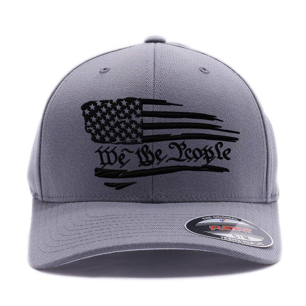 Flexfit 2A 1791 hat - Protect The 2nd Amendment Flexfit - Custom Embroidered Flexfit hat (Grey, Small-Medium)