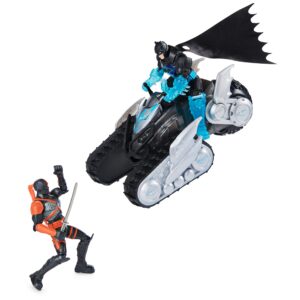 DC Comics Batman Bat-Tech Crawler with 4-inch Exclusive Deathstroke and Batman Action Figures, Includes 12 Accessories, Kids Toys for Boys Ages 3 and Up