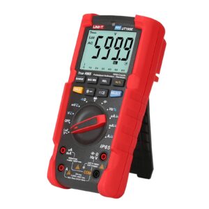 uni-t ut195e industrial digital multimeter (ip65, 2m drop test) true rms 6000 counts ac dc voltage current loz acv resistance capacitance frequency duty cycle diode continuity test auto/manual range