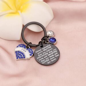 WSNANG Finer Women Keychain Greek Sorority Gift (ZB Black KC)