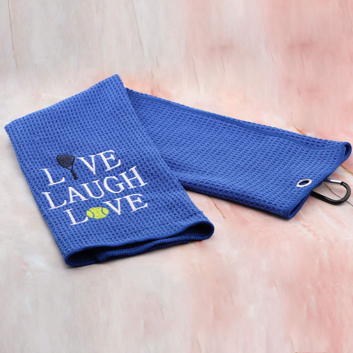 G2TUP Tennis Towels for Women Men Live Laugh Love Funny Tennis Player Themed Towel Gift (Live Laugh Love)