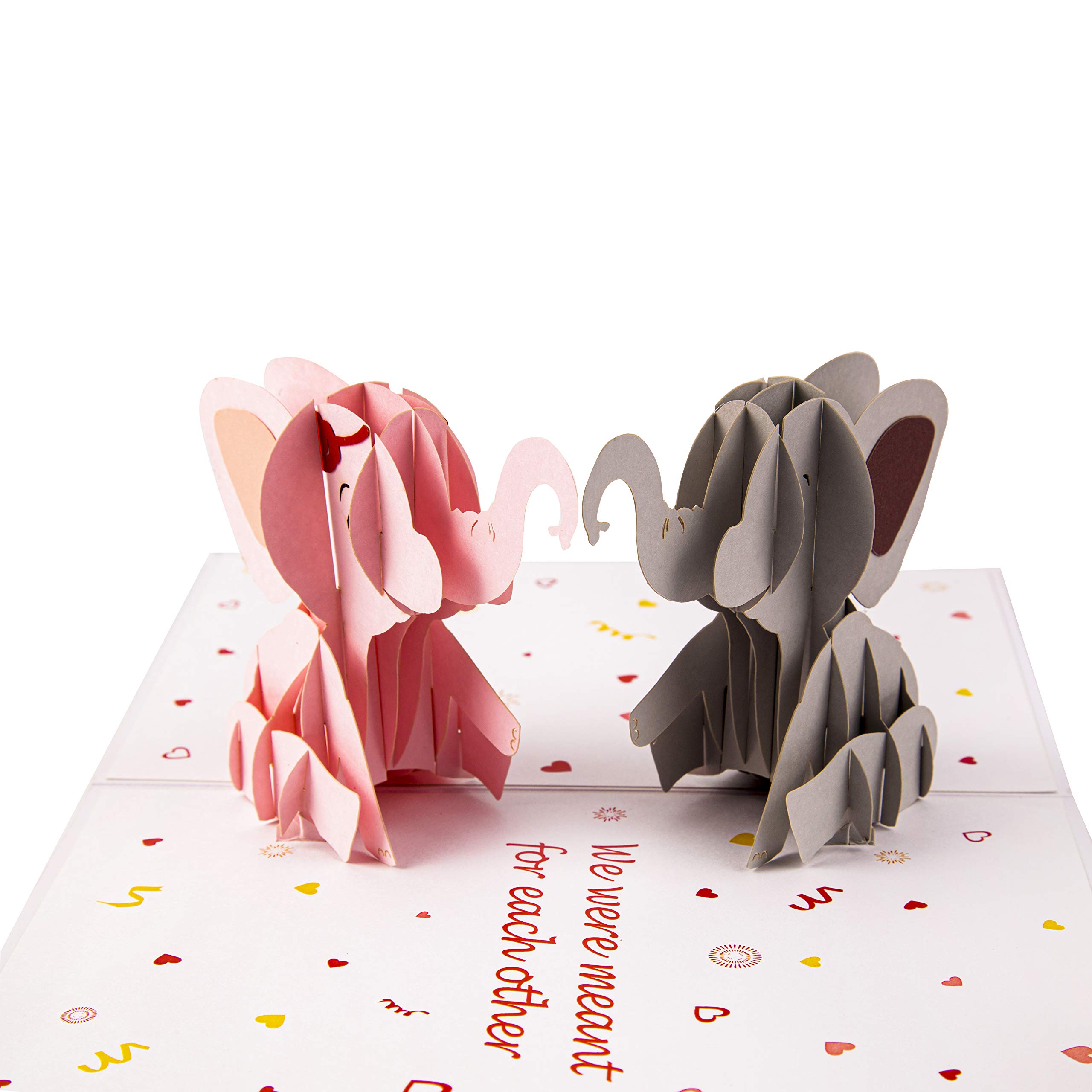 TRUANCE Pop Up Card Valentines Day Cards, Love Card, Anniversary Card, Two Elephant, Gift Card On Valentine Day