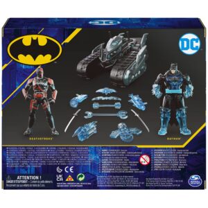 DC Comics Batman Bat-Tech Crawler with 4-inch Exclusive Deathstroke and Batman Action Figures, Includes 12 Accessories, Kids Toys for Boys Ages 3 and Up