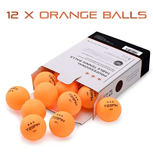 3-Star Ping Pong Balls - Premium 40+ Table Tennis Balls - Highest Grade Balls - Pack of 12 - ITTF Regulation Size & Weight - Seamless - High Durability - Ping Pong Accessories for Ping Pong Tables