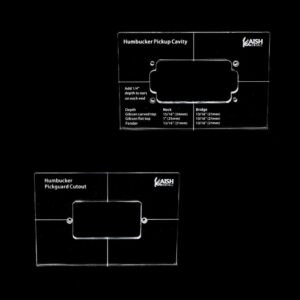 kaish acrylic humbucker pickup routing template pickup templates 2pcs whole set