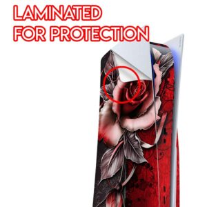 ITS A Skin Skins Compatible with Sony Playstation 5 Console Disc Edition - Protective Decal Overlay Stickers wrap Cover - Beautful Rose Design