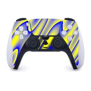 ITS A Skin Skins Compatible with Sony Playstation 5 Console Disc Edition - Protective Decal Overlay Stickers wrap Cover - Neon Blue Yellow Trippy