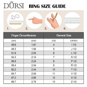 DURSI Spinner Ring for Women Men Fashion Stainless Steel Fidget Ring for Anxiety Sand Blast Finish 6MM / 8MM (Black 6mm, 4)