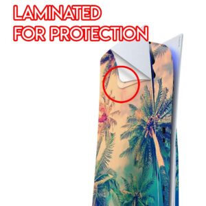 ITS A Skin Skins Compatible with Sony Playstation 5 Console Disc Edition - Protective Decal Overlay Stickers wrap Cover - Coconut Trees