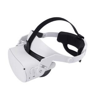 GOMRVR Adjustable Halo Strap for Oculus Quest1/Quest 2 Head Strap with a Comfortable Back Big Cushion The Design balances Weight Reduces Facial Pressure -Virtual Reality Eyewear Accessories (White)