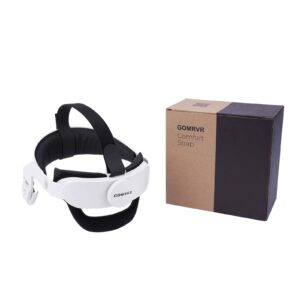 GOMRVR Adjustable Halo Strap for Oculus Quest1/Quest 2 Head Strap with a Comfortable Back Big Cushion The Design balances Weight Reduces Facial Pressure -Virtual Reality Eyewear Accessories (White)