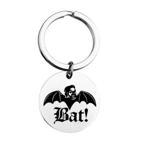 maofaed funny bat! keychain horror tv show inspired gift fandom gift comedy horror lover gift bat keychain