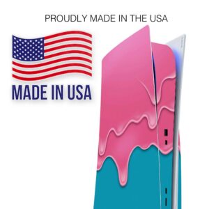 ITS A Skin Skins Compatible with Sony Playstation 5 Console Disc Edition - Protective Decal Overlay Stickers wrap Cover - Dripping Ice Cream Drips