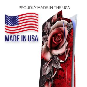 ITS A Skin Skins Compatible with Sony Playstation 5 Console Disc Edition - Protective Decal Overlay Stickers wrap Cover - Beautful Rose Design