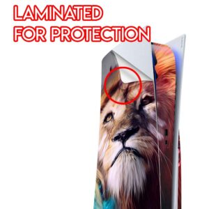 ITS A Skin Skins Compatible with Sony Playstation 5 Console Disc Edition - Protective Decal Overlay Stickers wrap Cover - Lion face