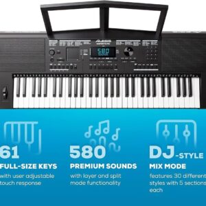 ALESIS HARMONY61MKII ALESIS 61 Key Keyboard with 300 Sounds