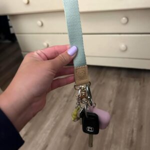 DQL short key lanyard, car key wristlet, Hand Wrist Lanyard Keychain, key wristlet for women (Pastel)