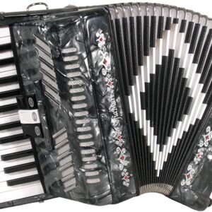 SM2648 Accordion Package: 26 Key, 48 Bass Piano Accordion, Trolly Case and Leather Straps (Gray Pearl)