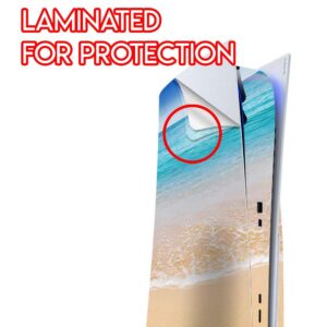 ITS A Skin Skins Compatible with Sony Playstation 5 Console Disc Edition - Protective Decal Overlay Stickers wrap Cover - Bahamas Beach