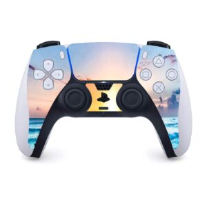 ITS A Skin Skins Compatible with Sony Playstation 5 Console Disc Edition - Protective Decal Overlay Stickers wrap Cover - Sunset on Beach