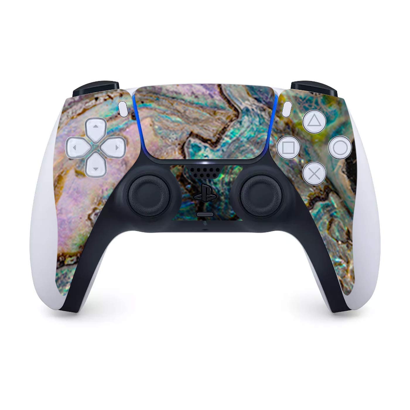 ITS A Skin Skins Compatible with Sony Playstation 5 Console Disc Edition - Protective Decal Overlay Stickers wrap Cover - Abalone Shell Gold Underwater