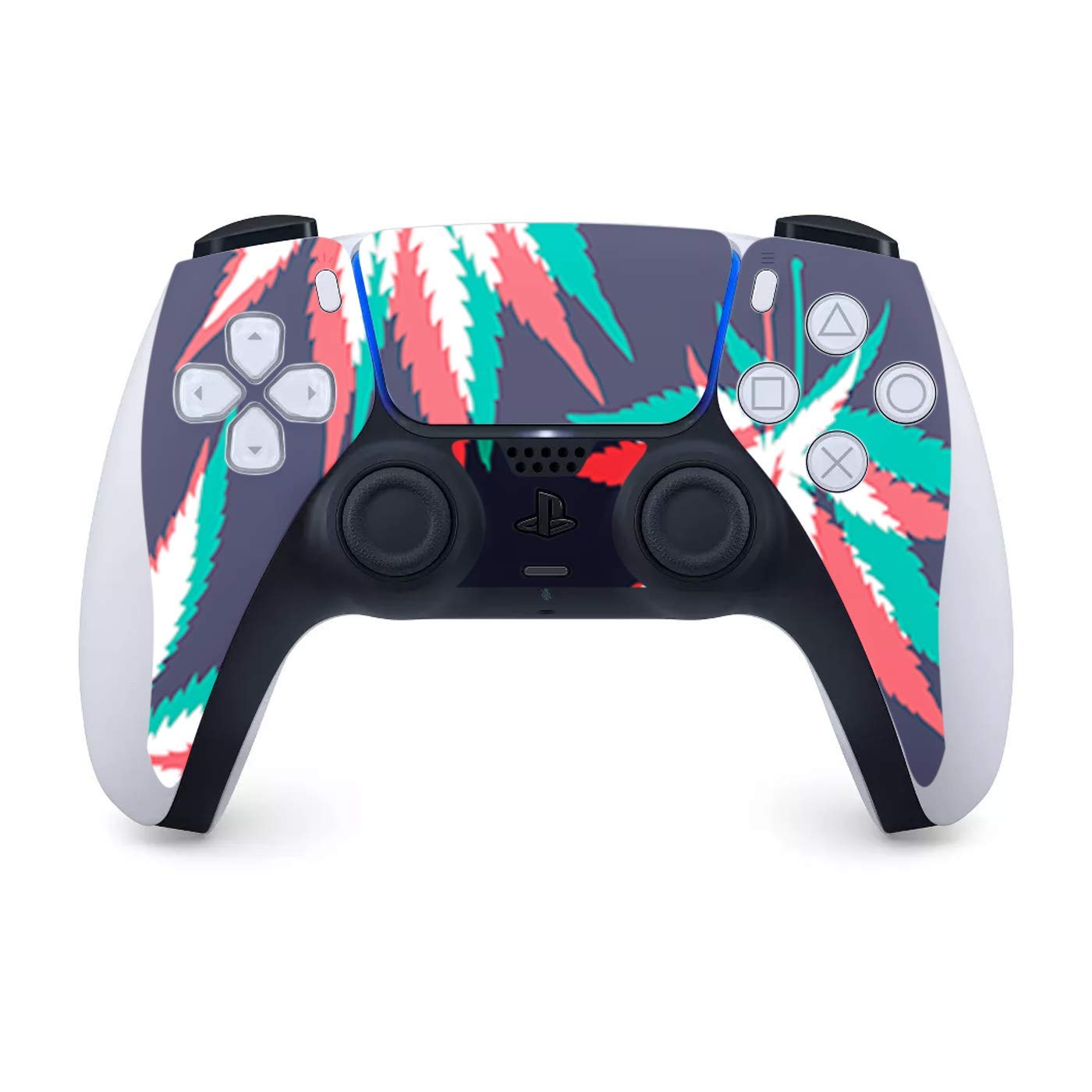 ITS A SKIN Skins Compatible with Sony Playstation 5 Console Disc Edition - Protective Decal Overlay stickers wrap cover - 3D Holographic Weed Pot Leaf