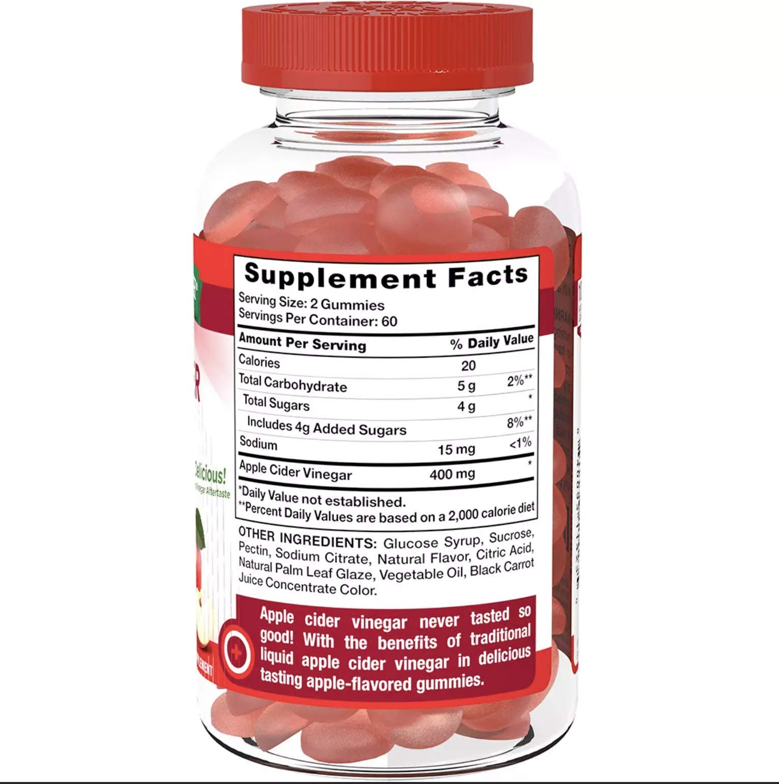 Nature's Truth Apple Cider Vinegar Gummies, 120 Count