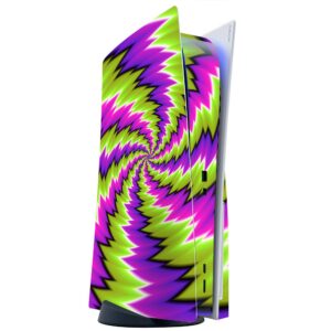 its a skin skins compatible with sony playstation 5 console disc edition - protective decal overlay stickers wrap cover - psychedelic moving swirls