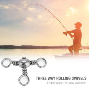 Evonecy Fishing Connector Swivels, Anti-Rust Fishing Rolling Swivels, Flexible Fishing Lovers for Fishing(2#)