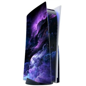 its a skin skins compatible with sony playstation 5 console disc edition - protective decal overlay stickers wrap cover - purple storm clouds