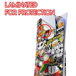 ITS A SKIN Skins Compatible with Sony Playstation 5 Console Disc Edition - Protective Decal Overlay stickers wrap cover - Sticker Slap