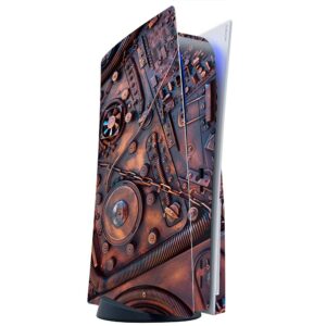 its a skin skins compatible with sony playstation 5 console disc edition - protective decal overlay stickers wrap cover - steampunk metal panel vault gear