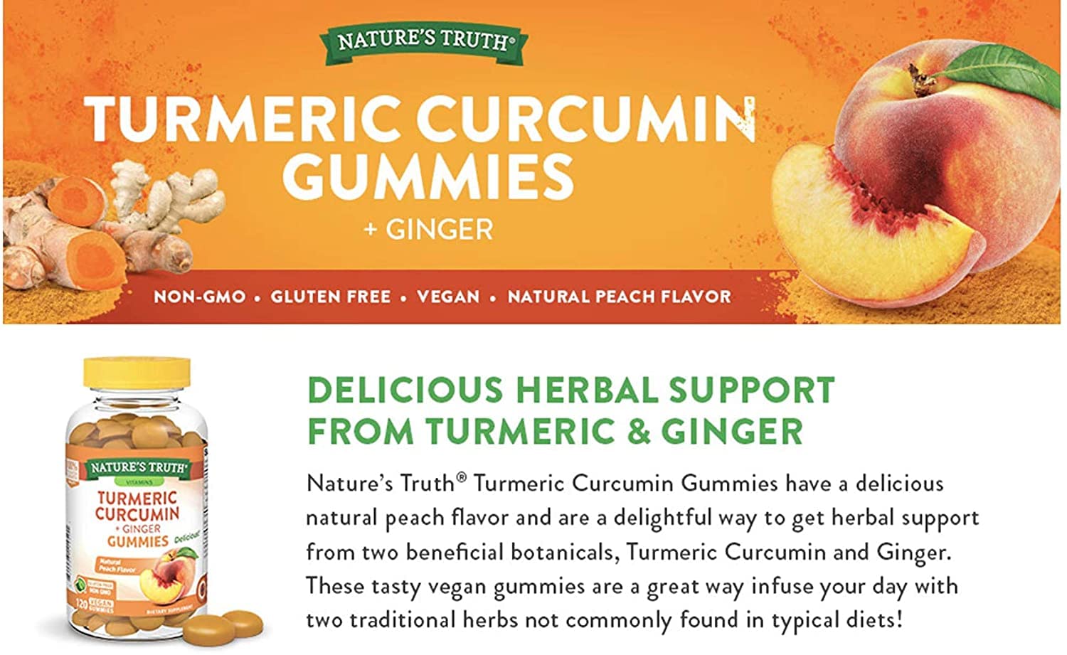 Nature's Truth Turmeric Gummies, 120 Count