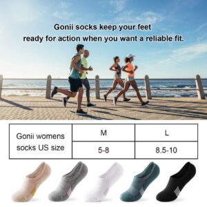 Gonii Womens No Show Socks Athletic Ankle Socks Cushioned Running Low Cut 5-8 Pairs