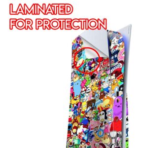 ITS A Skin Skins Compatible with Sony Playstation 5 Console Disc Edition - Protective Decal Overlay Stickers wrap Cover - Sticker Collage