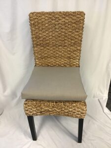 chair cushion pad - wicker chair cushion - seat cushion with 37" ties and removable foam insert farmhouse chair cushions - kubo chair replacement cushion