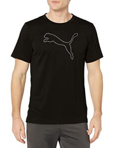 puma men'sperformance cat tee (available in big and tall sizes), black, medium