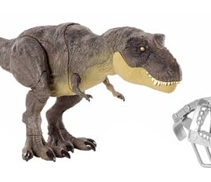 Mattel Jurassic World Camp Cretaceous Stomp 'n Escape Tyrannosaurus T Rex Action Figure Toy with Stomping Motion