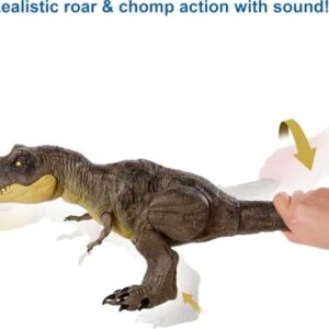 Mattel Jurassic World Camp Cretaceous Stomp 'n Escape Tyrannosaurus T Rex Action Figure Toy with Stomping Motion