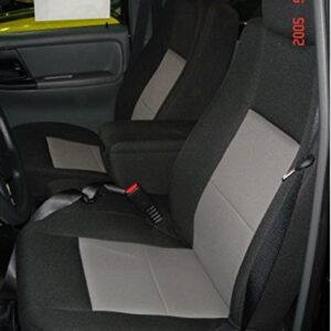 Durafit Seat Covers,F396-X1, Made to fit 2004-2005 Ford Ranger Front 60/40 Split Seat with Molded Headrests and Opening Console. Made in Black Auto Twill Complete Protection, fits Like a Glove.