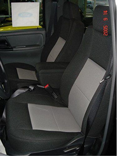 Durafit Seat Covers,F396-X1, Made to fit 2004-2005 Ford Ranger Front 60/40 Split Seat with Molded Headrests and Opening Console. Made in Black Auto Twill Complete Protection, fits Like a Glove.