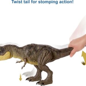 Mattel Jurassic World Camp Cretaceous Stomp 'n Escape Tyrannosaurus T Rex Action Figure Toy with Stomping Motion