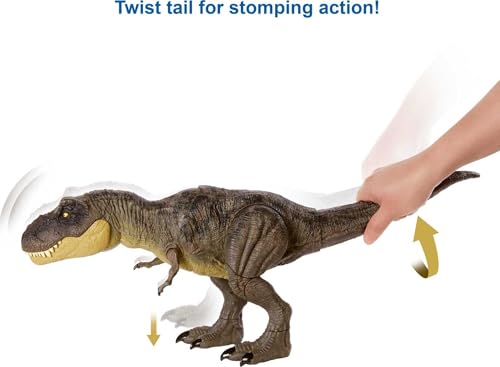 Mattel Jurassic World Camp Cretaceous Stomp 'n Escape Tyrannosaurus T Rex Action Figure Toy with Stomping Motion