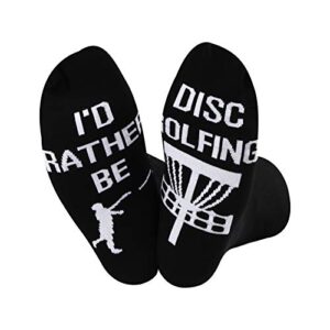 tsotmo disc golf socks golfing socks i'd rather be disc golfing funny socks for disc golf lover player