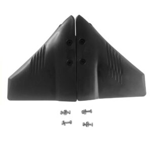 hs001 dorsal-fin style hydrofoil stabilizer for outboard motors drive 5-150hp with durable uv-resistant molded black plastic material wings and ss316 bolts ;