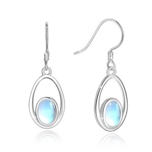 yzsfmzge moonstone earrings for women 925 sterling silver dangle drop earrings moonstone jewelry gift for women for birthday christmas