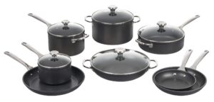 le creuset toughened nonstick pro cookware set, 13pc