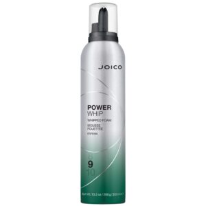 joico power whip whipped foam | for most hair types | add volume & body | thermal heat, humidity, & pollution protection | boost shine | control frizz & flyaways | silicone & paraben free | 10.2 fl oz