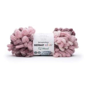 bernat alize ez-wool yarn, burgundy peony