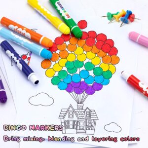 Nicecho Dot Markers, Washable Dot Markers for Kids Toddlers & Preschoolers, 24 Colors Bingo Paint Daubers Marker Kit with Free Activity Book